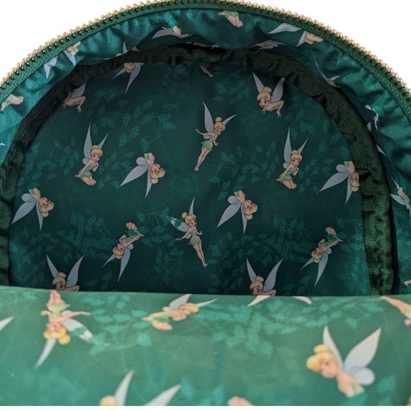 Loungefly | Bags | Loungefly Disney Tinkerbell Green Sequin Mini ...